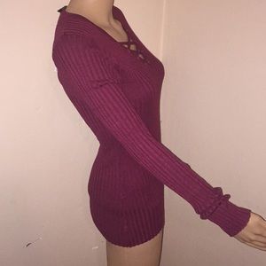 Hooked Up by IOT | Sweaters | Lace Up Sweater | Poshmark